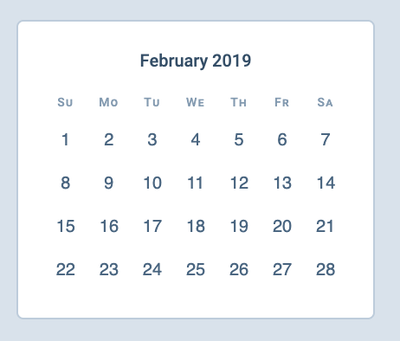 How to build a calendar with CSS Grid | Zell Liew